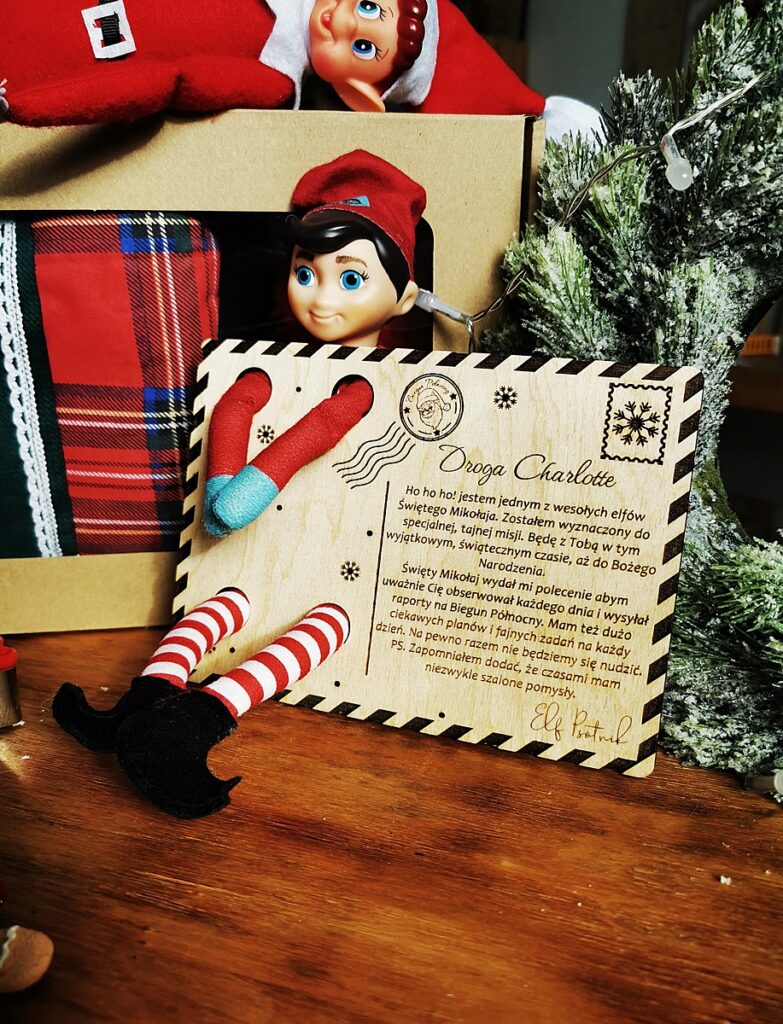 Drewniany list powitalny od Psotnego Elfa - Drewutnia